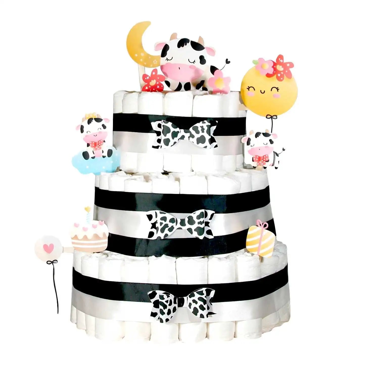 Celebration Cow Diaper Cake Kit | My Diaper Cake | DIY - Craft ...