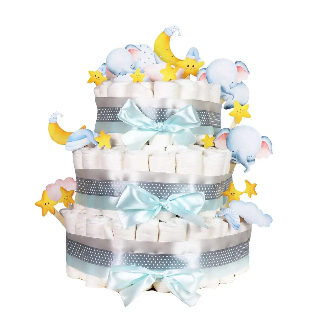 Sleeping Elephant Diaper Cake Kit | My Diaper Cake | DIY - Crafts ...